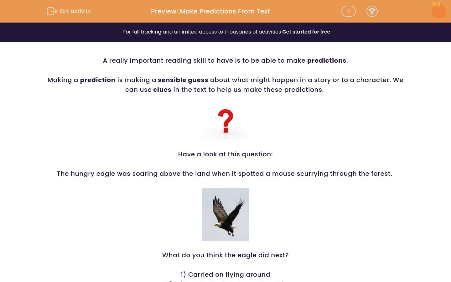 Make Predictions From Text Worksheet - EdPlace