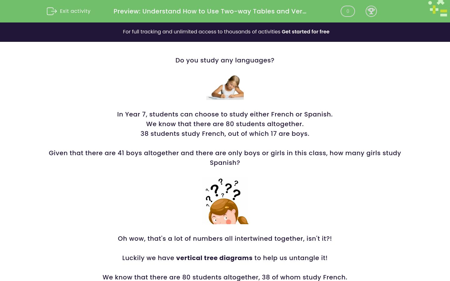 Understand How to Use Two-way Tables and Vertical Tree Diagrams ...