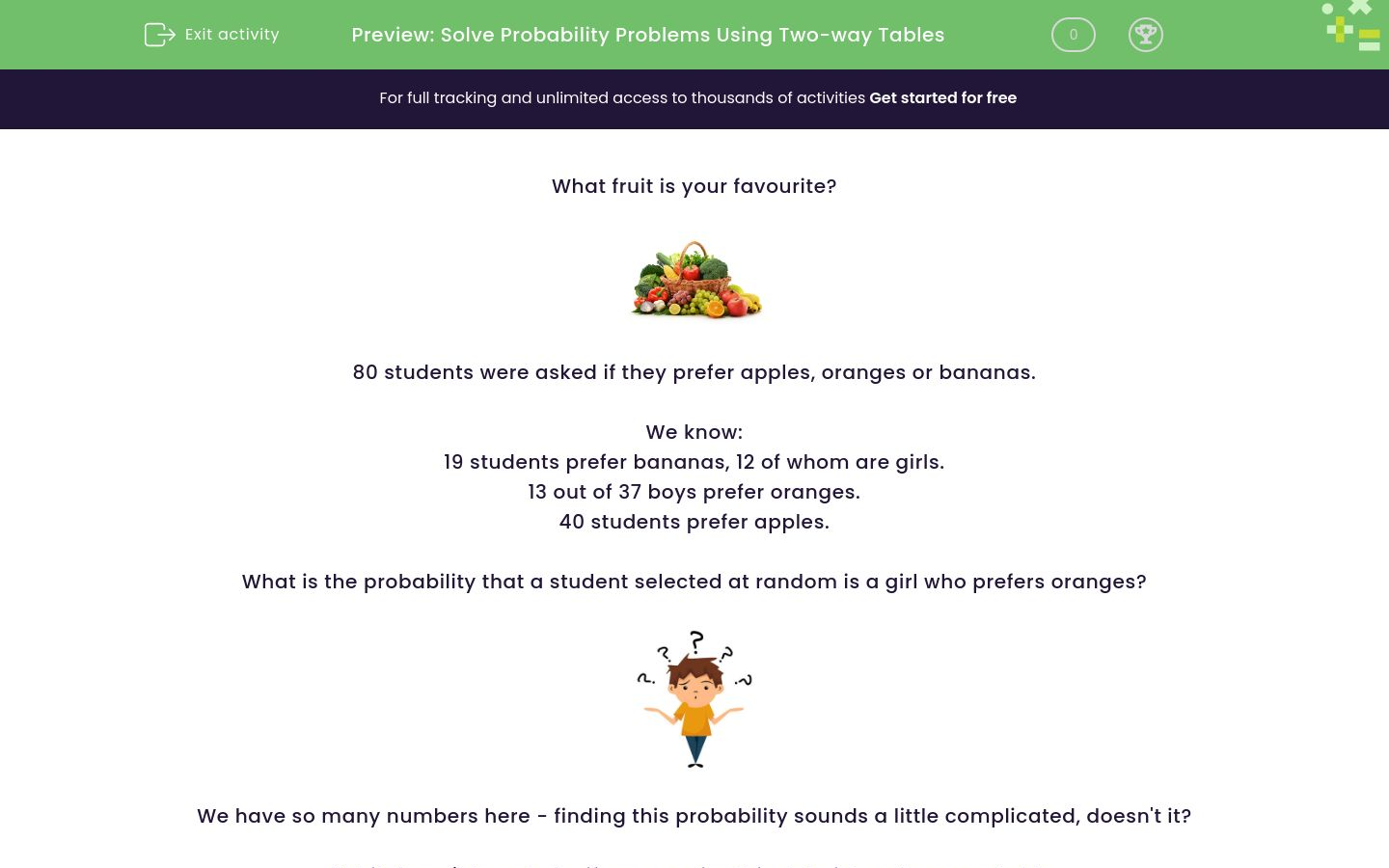 Solve Probability Problems Using Two-way Tables Worksheet - EdPlace