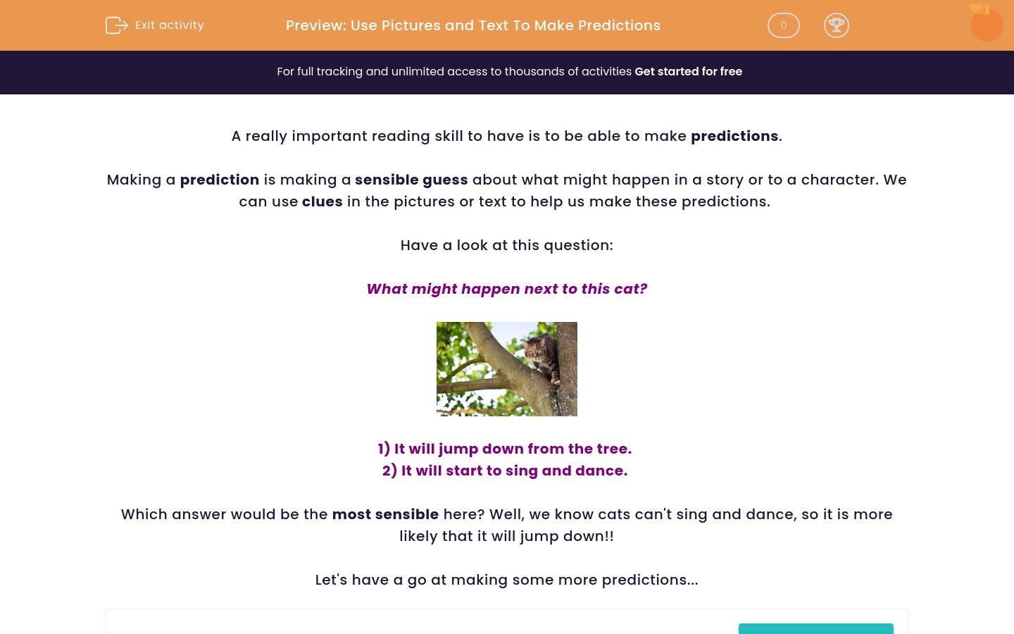 Use Pictures and Text To Make Predictions Worksheet - EdPlace