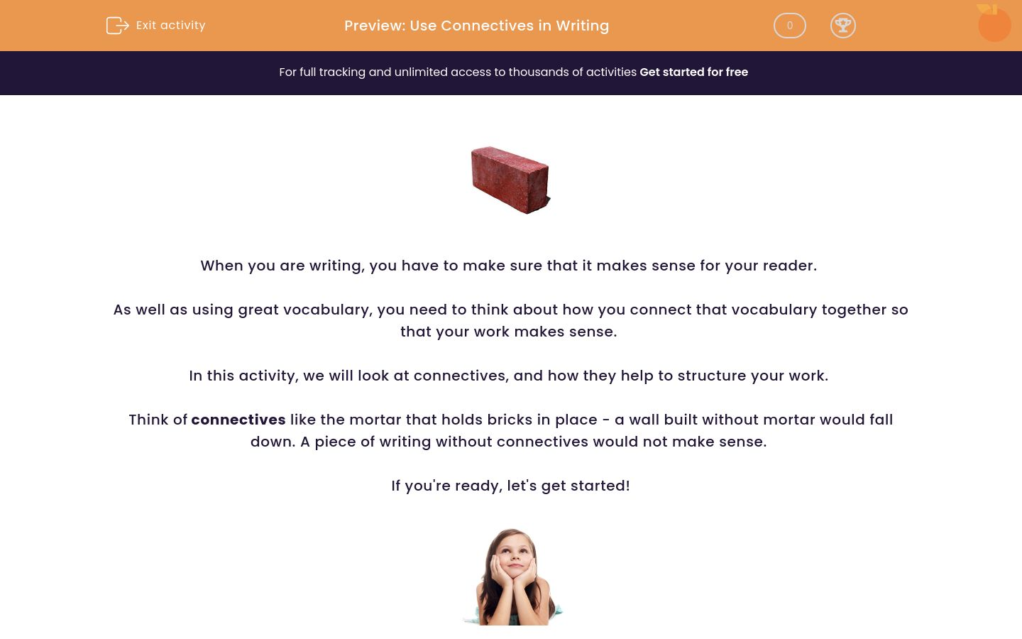 Use Connectives in Writing Worksheet - EdPlace