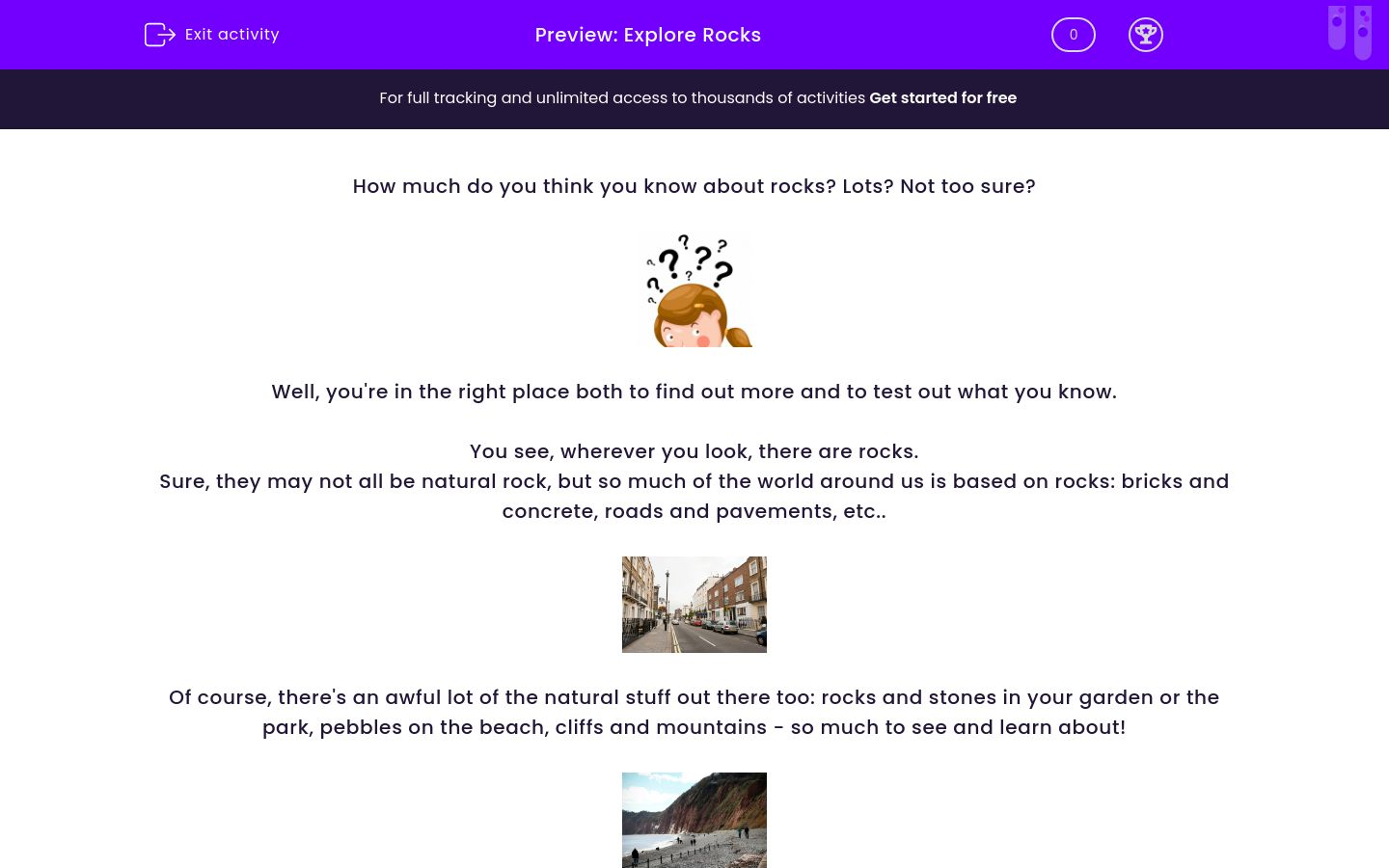 Explore Rocks Worksheet - EdPlace