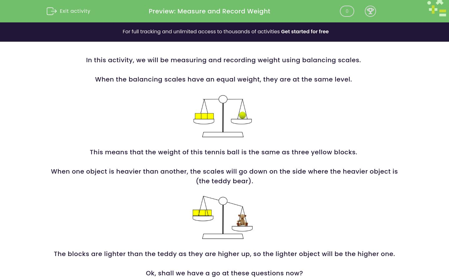 Measure and Record Weight Worksheet - EdPlace