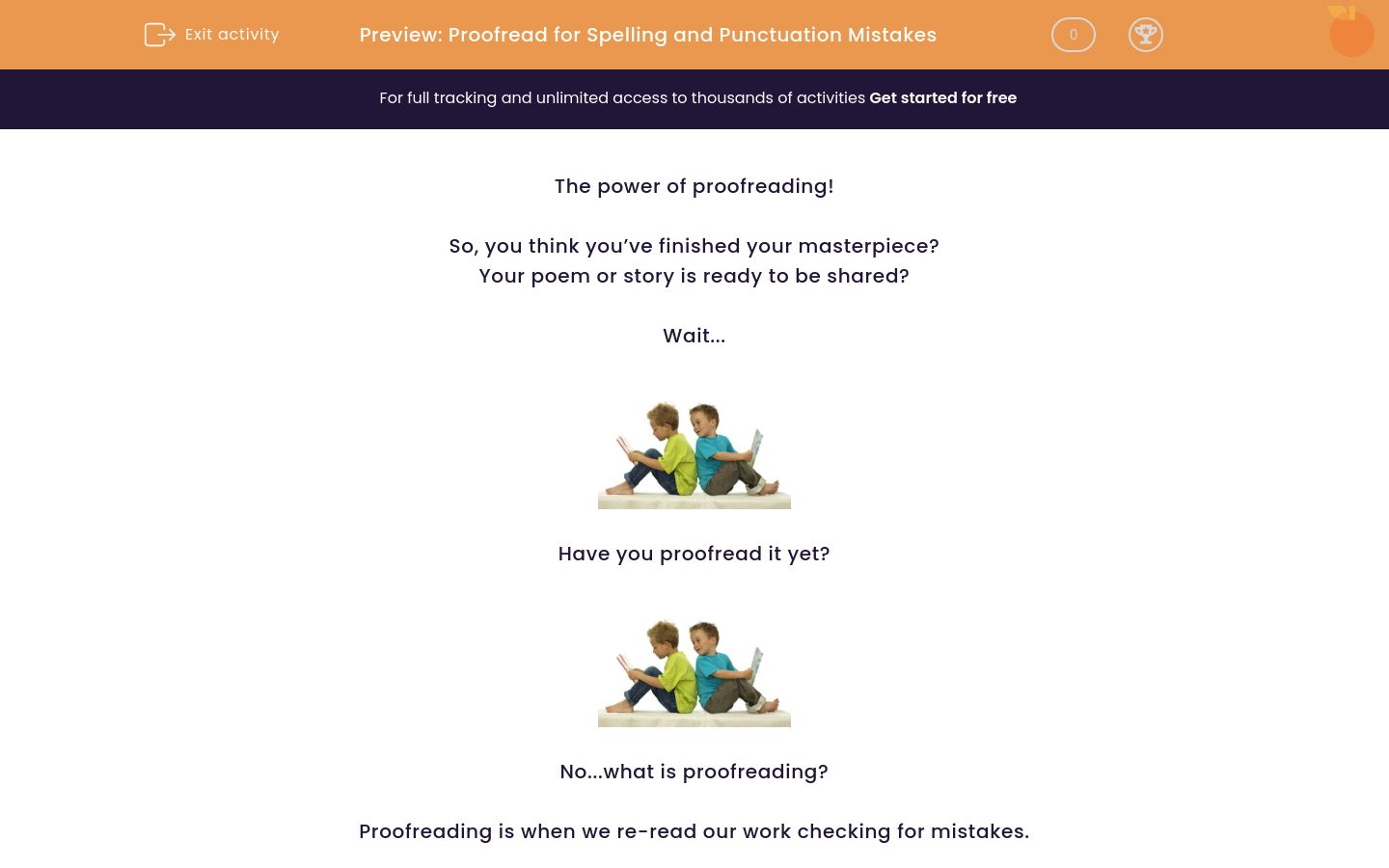 Proofread for Spelling and Punctuation Mistakes Worksheet - EdPlace
