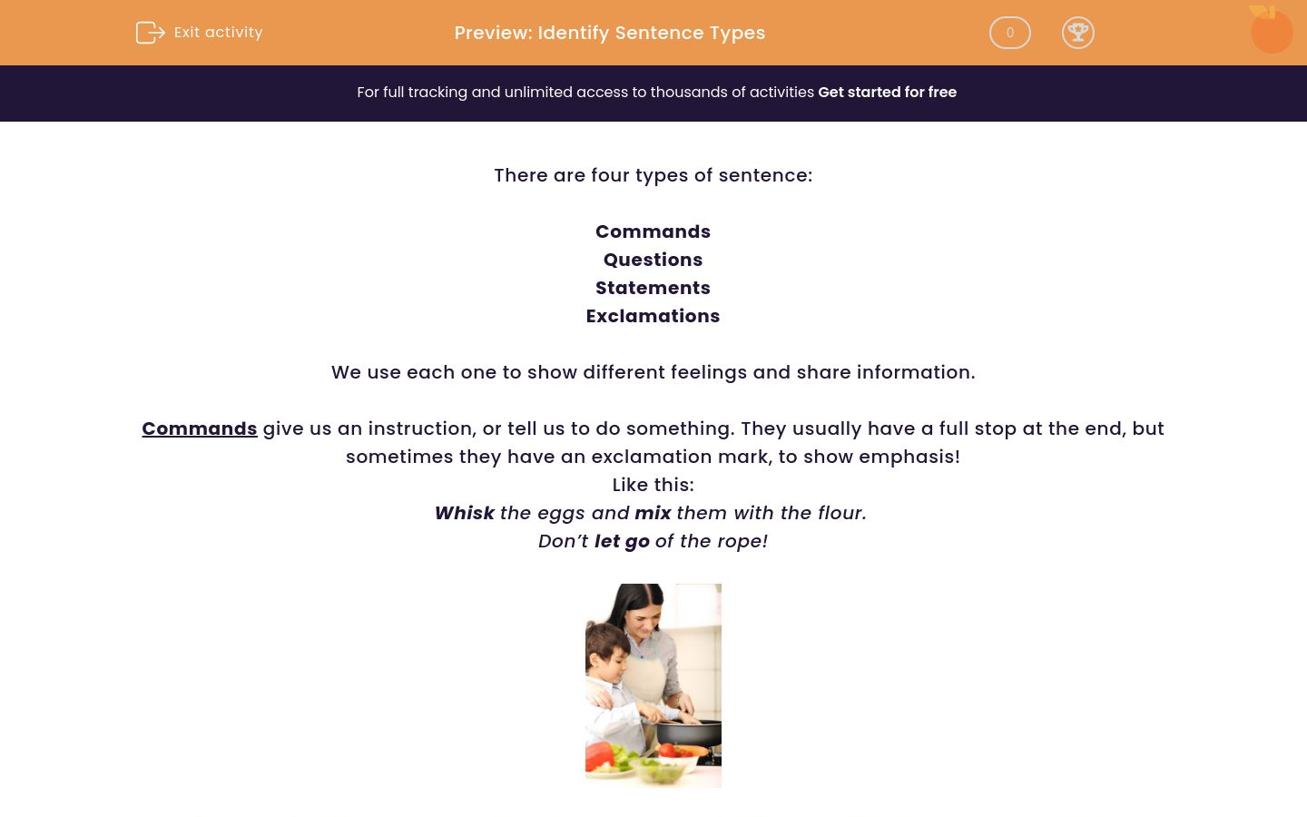 Identify Sentence Types Worksheet - EdPlace