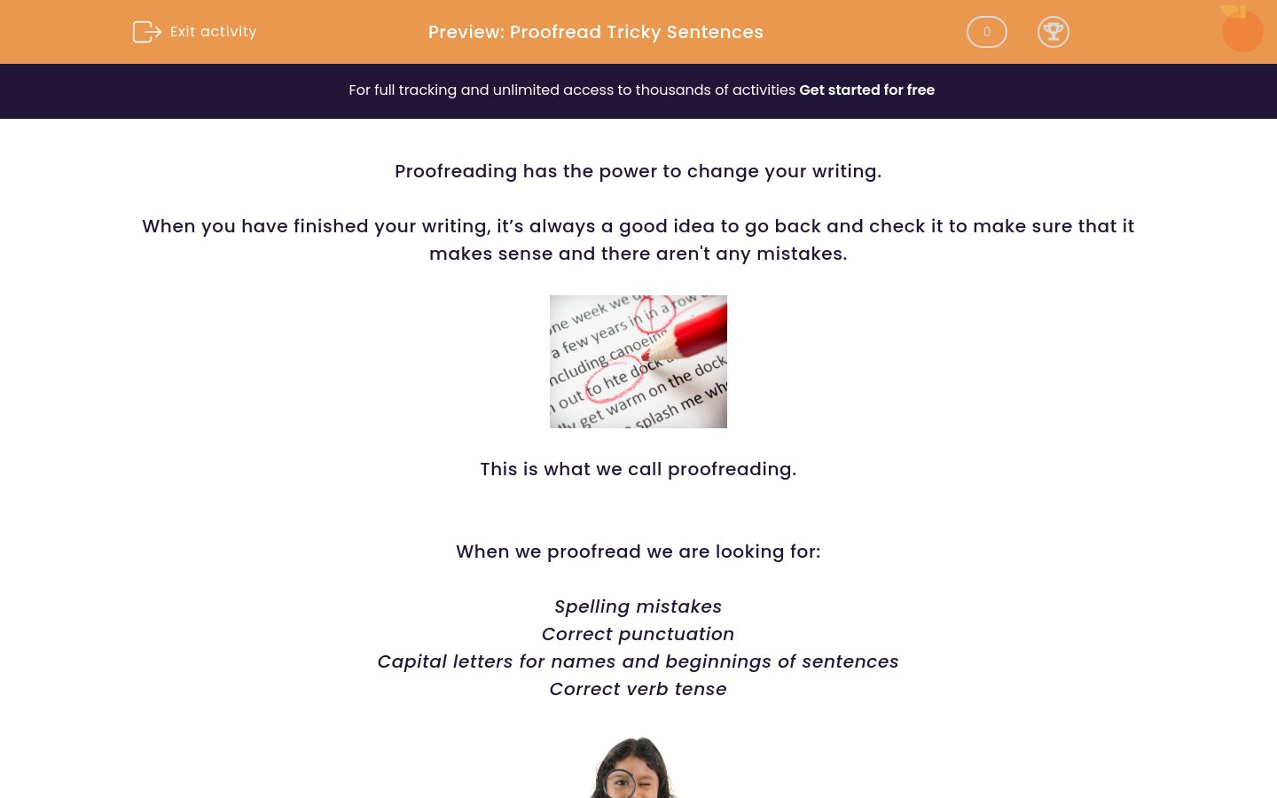 Proofread Tricky Sentences Worksheet - EdPlace