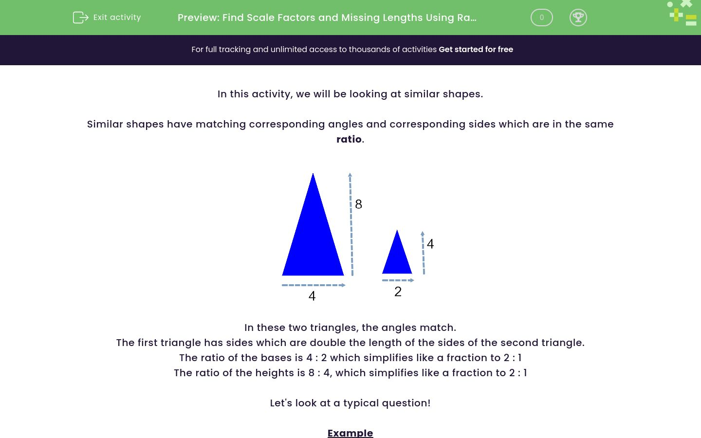 Find Scale Factors and Missing Lengths Using Ratios Worksheet - EdPlace