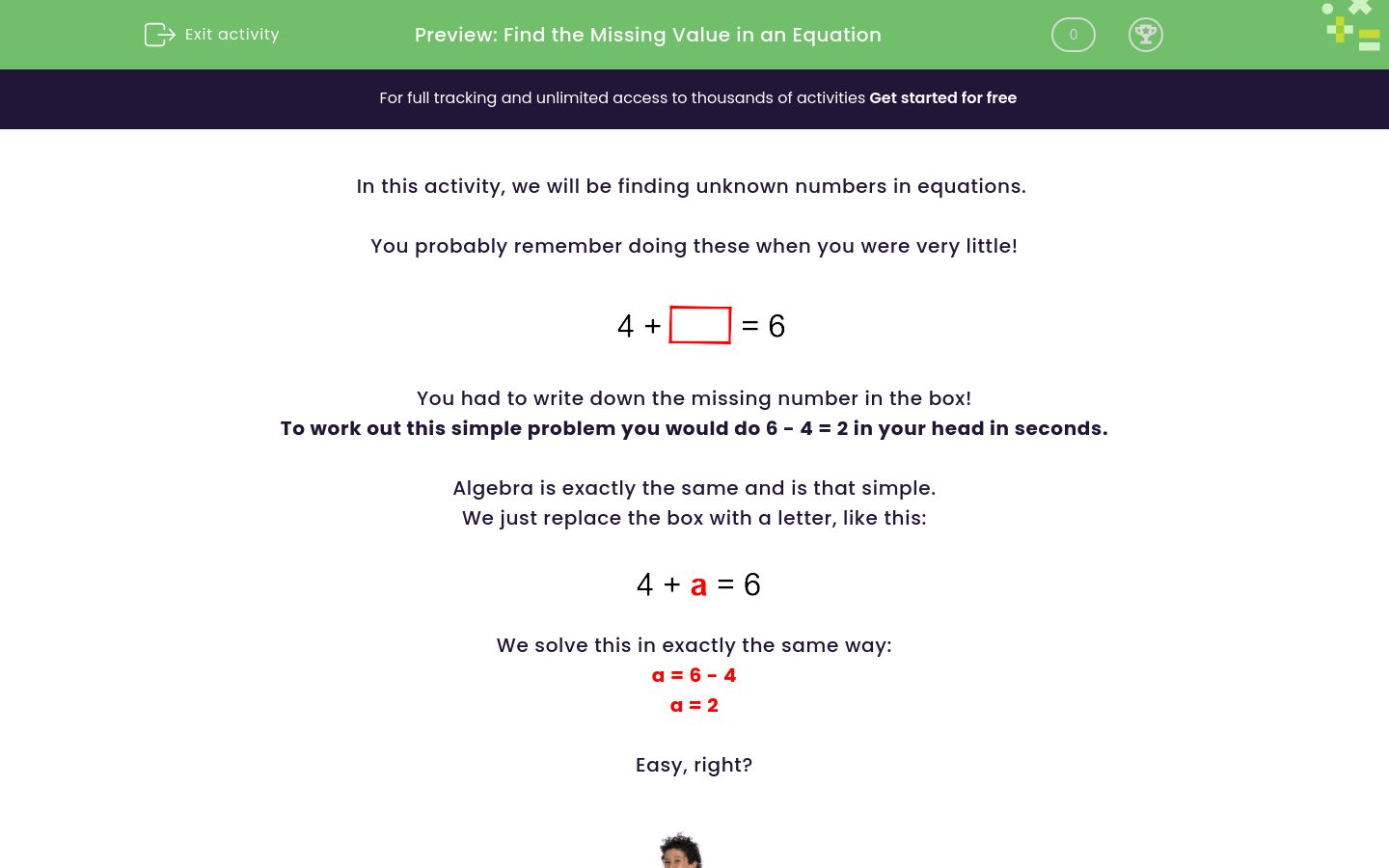 Find the Missing Value in an Equation Worksheet - EdPlace