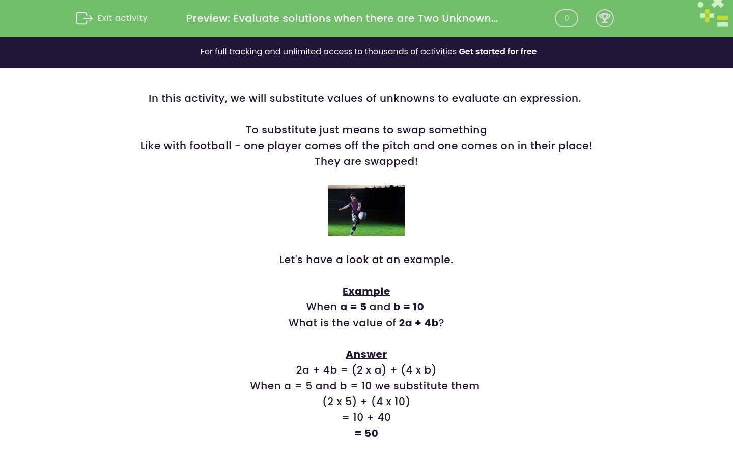 Evaluate Solutions when there are Two Unknowns in an Expression ...