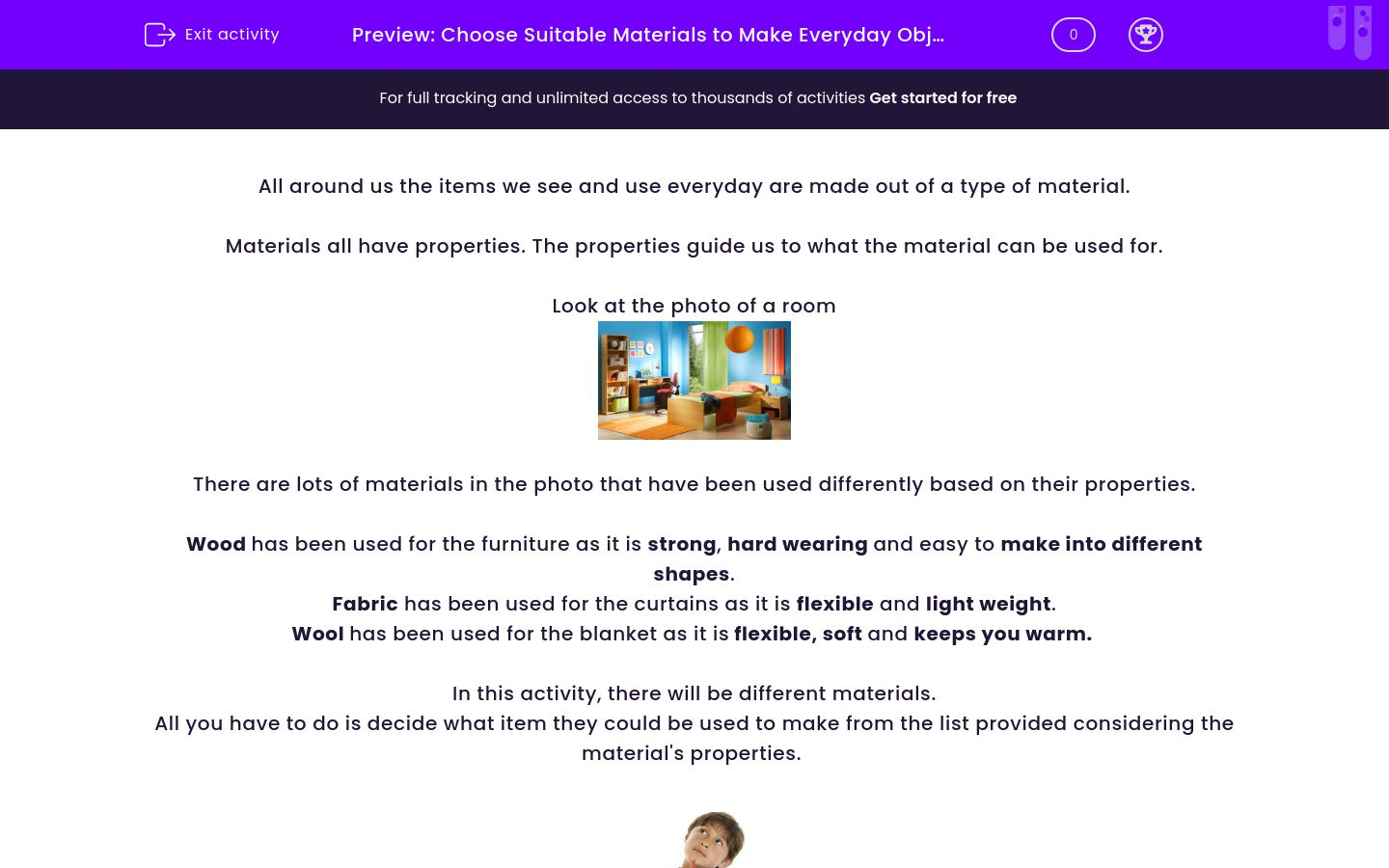 Choose Suitable Materials to Make Everyday Objects Worksheet - EdPlace