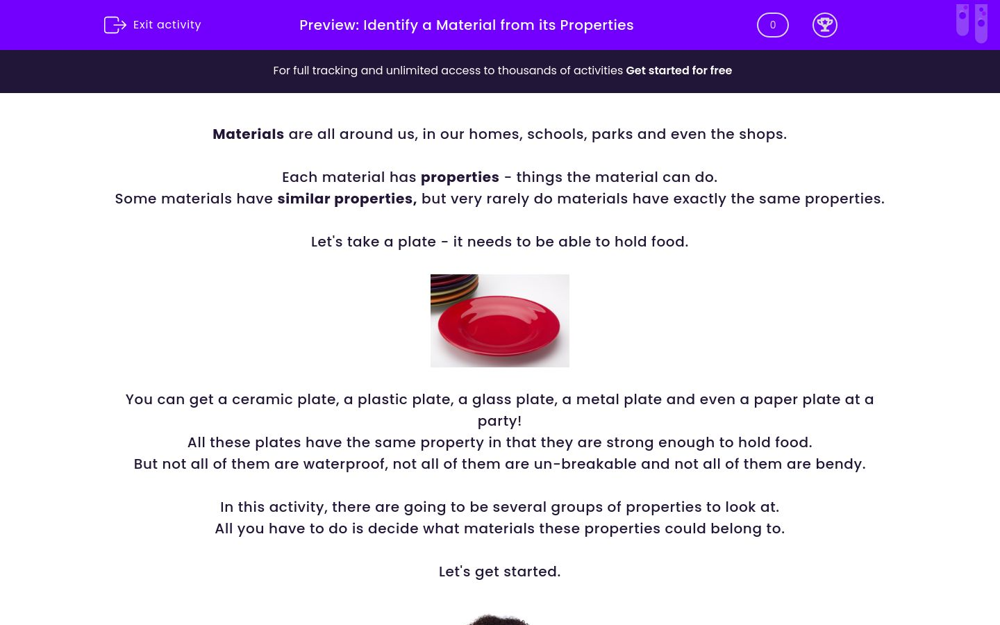 Identify a Material from its Properties Worksheet - EdPlace