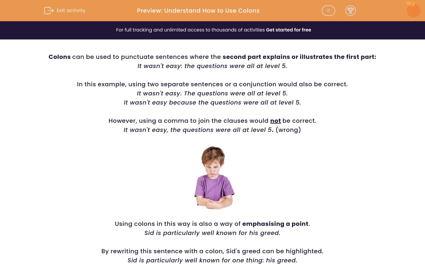 Understand How to Use Colons Worksheet - EdPlace