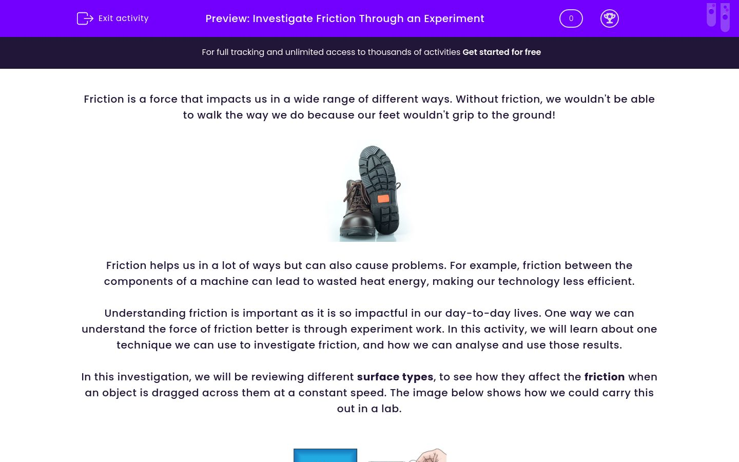 Investigate Friction Through an Experiment Worksheet - EdPlace