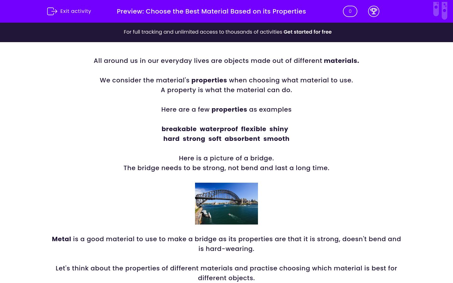 Choose the Best Material Based on its Properties Worksheet - EdPlace