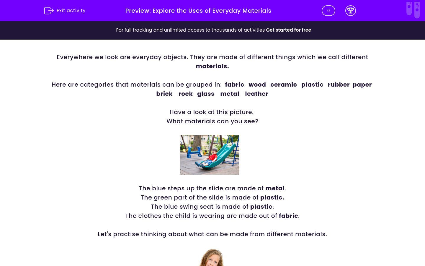 Explore the Uses of Everyday Materials Worksheet - EdPlace