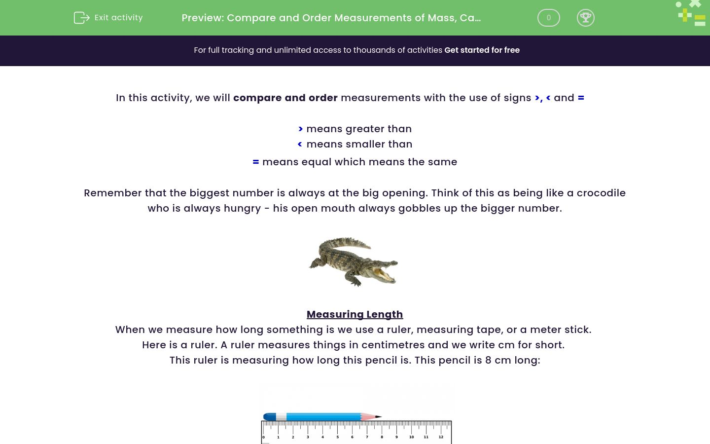 Compare and Order Measurements of Mass, Capacity and Length Worksheet ...