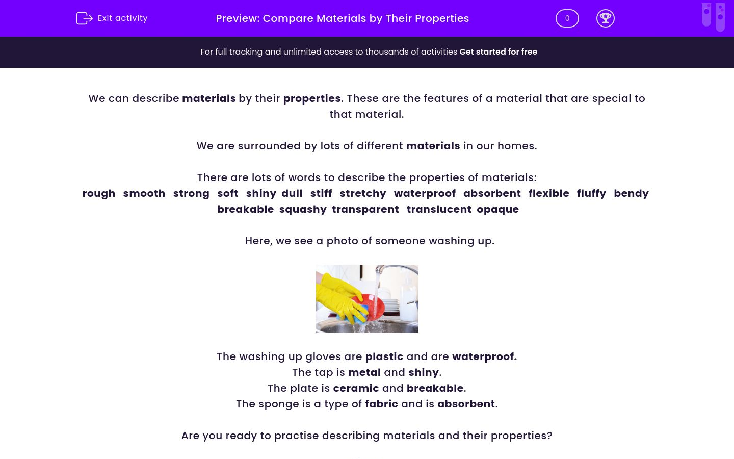 Compare Materials by Their Properties Worksheet - EdPlace