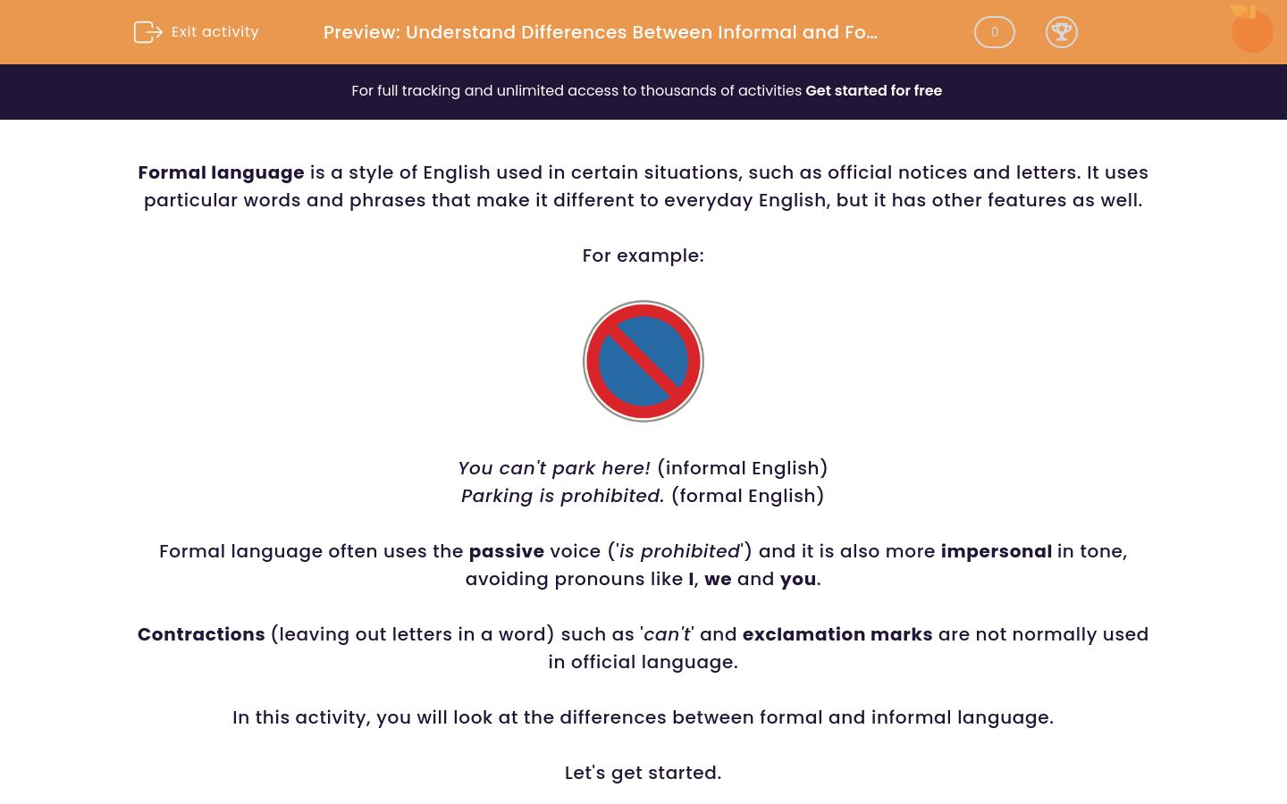 Understand Differences Between Informal and Formal Language Worksheet ...