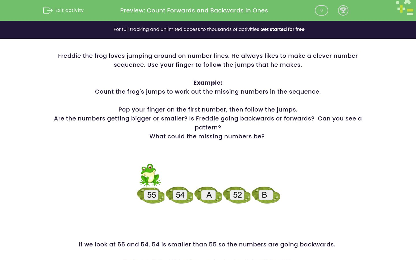Count Forwards and Backwards in Ones Worksheet - EdPlace