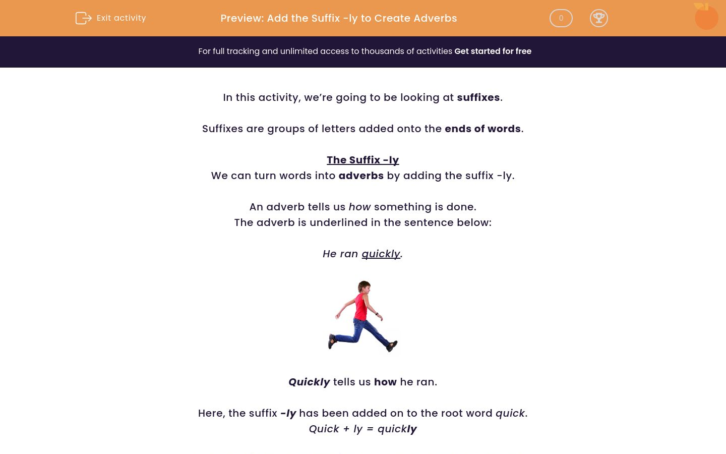 Add the Suffix -ly to Create Adverbs Worksheet - EdPlace