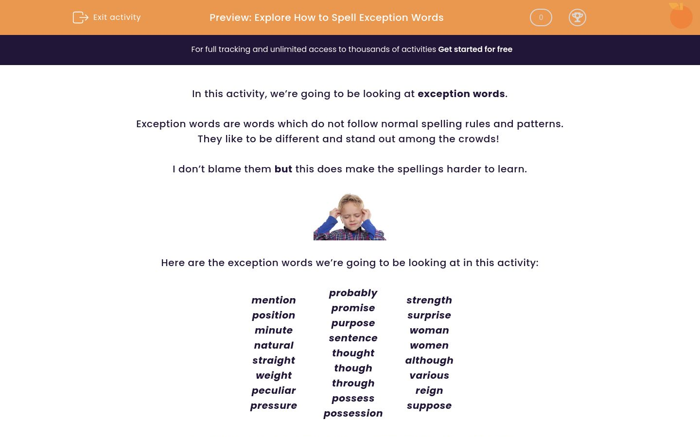 Explore How to Spell Exception Words Worksheet - EdPlace