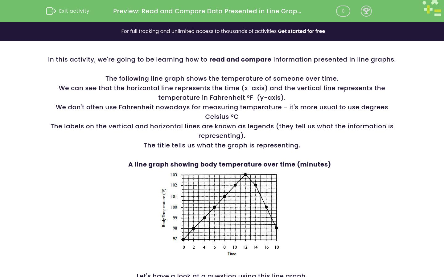 Read and Compare Data Presented in Line Graphs Worksheet - EdPlace
