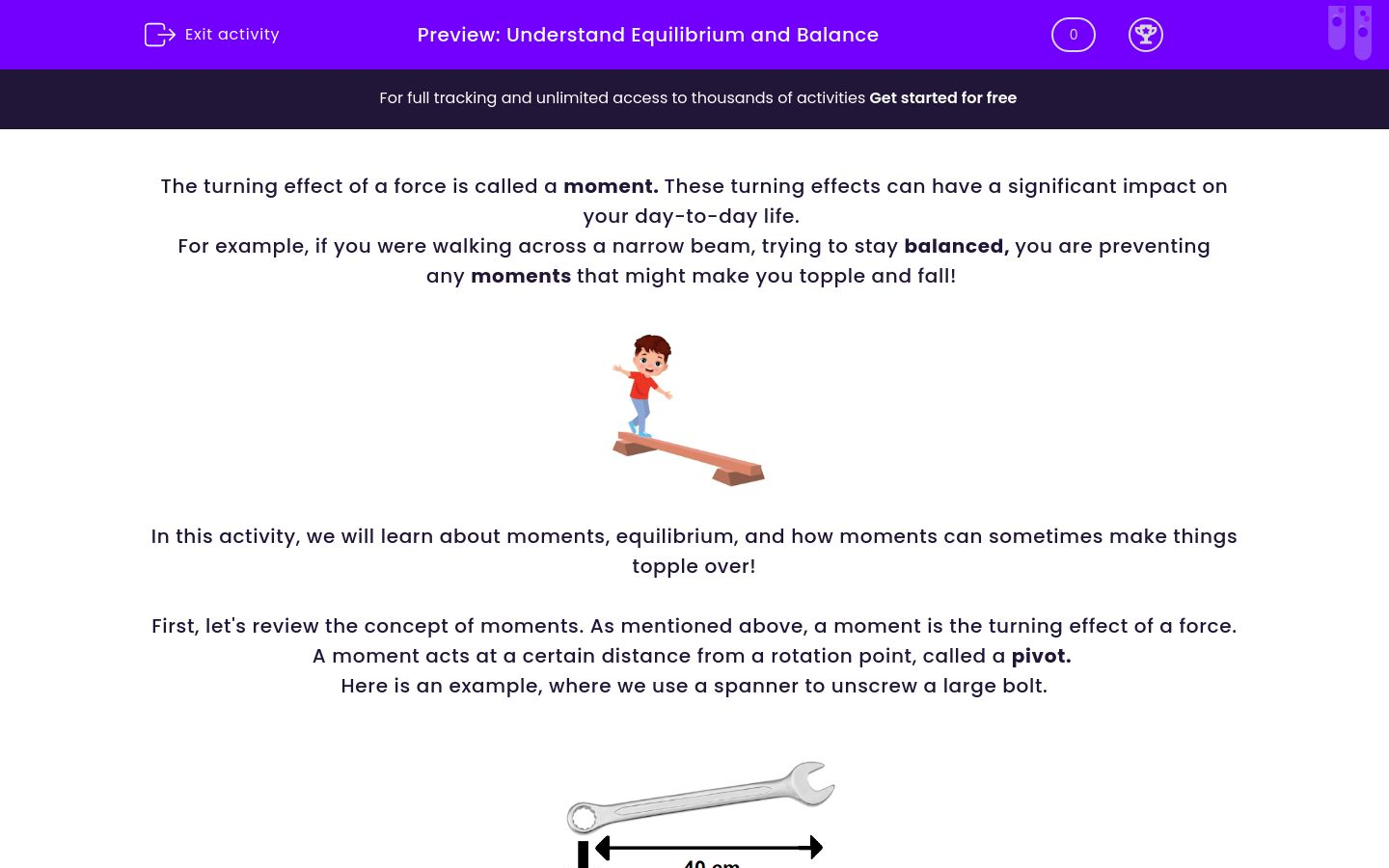 Understand Equilibrium and Balance Worksheet - EdPlace