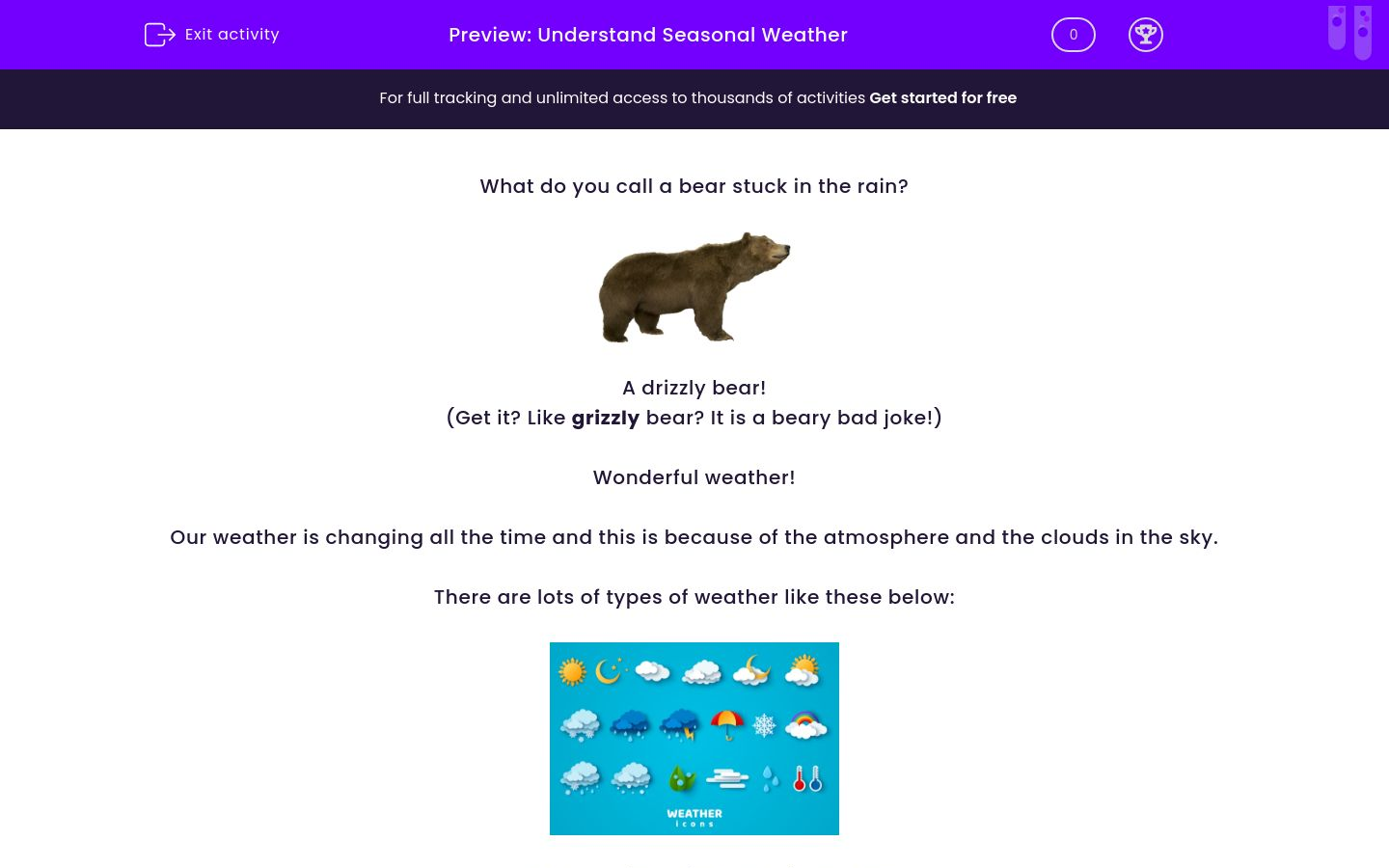 Understand Seasonal Weather Worksheet - EdPlace