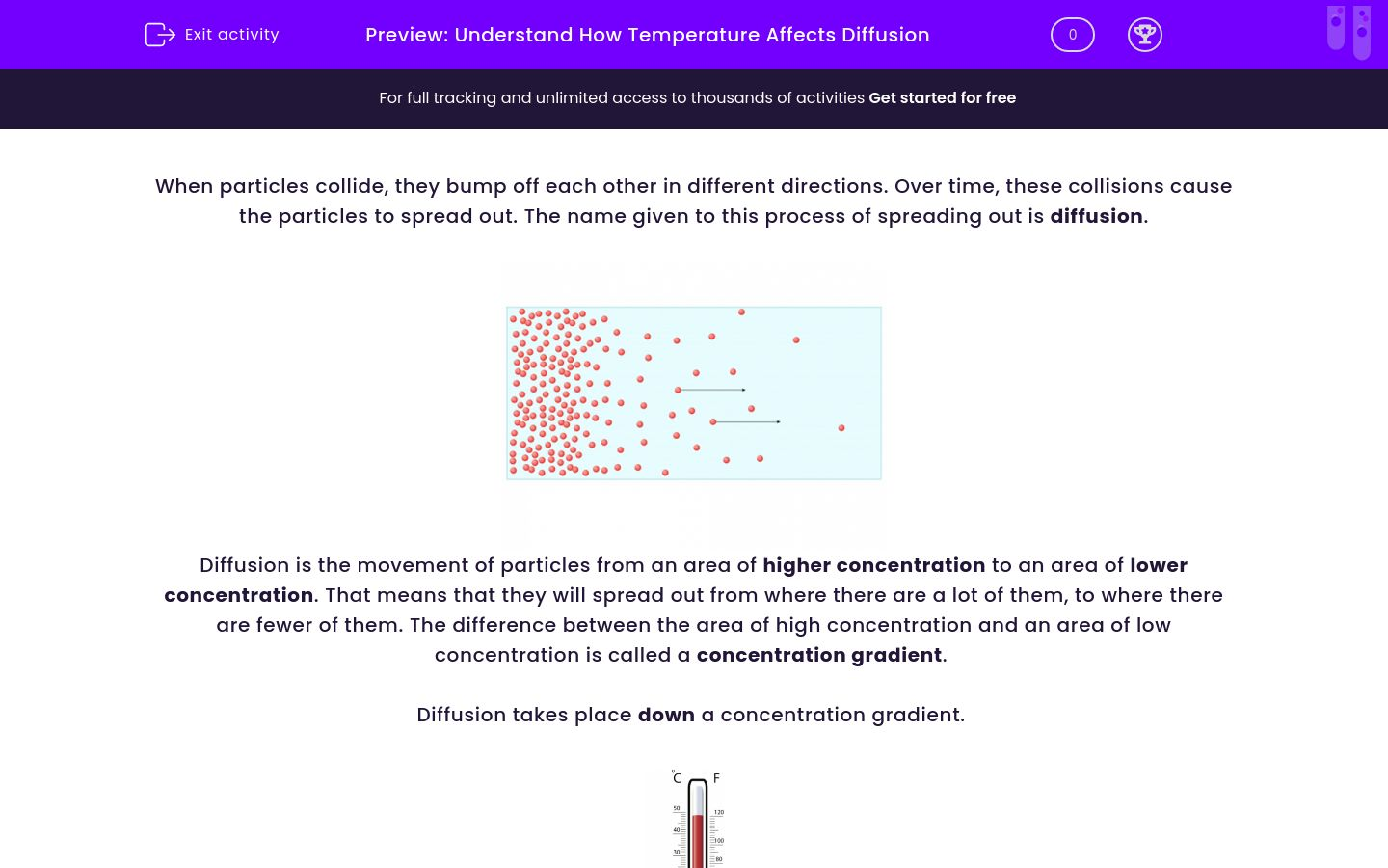 Understand How Temperature Affects Diffusion Worksheet - EdPlace