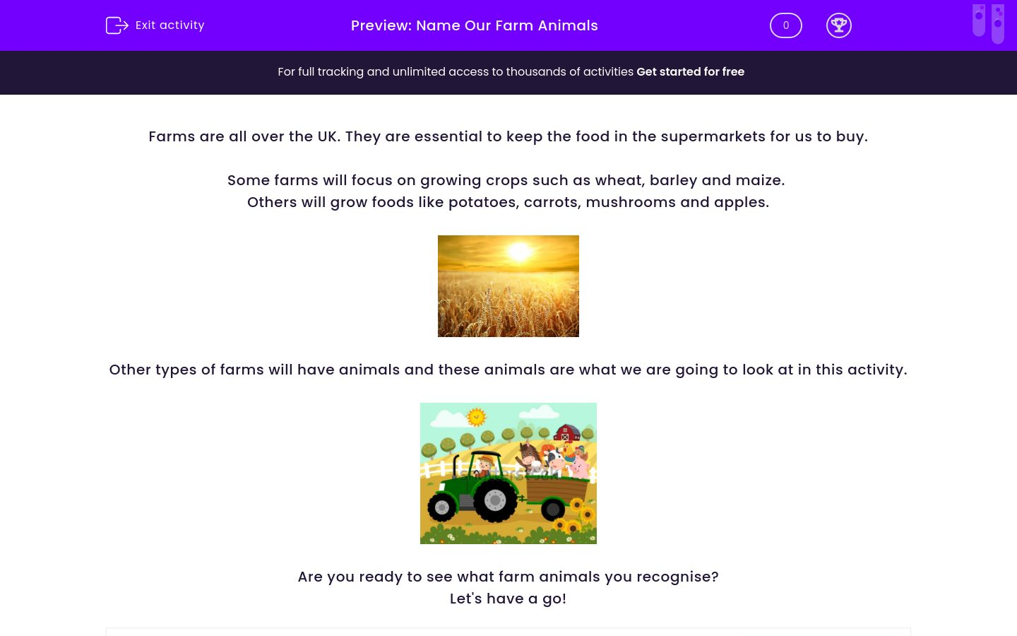 Name Our Farm Animals Worksheet - EdPlace