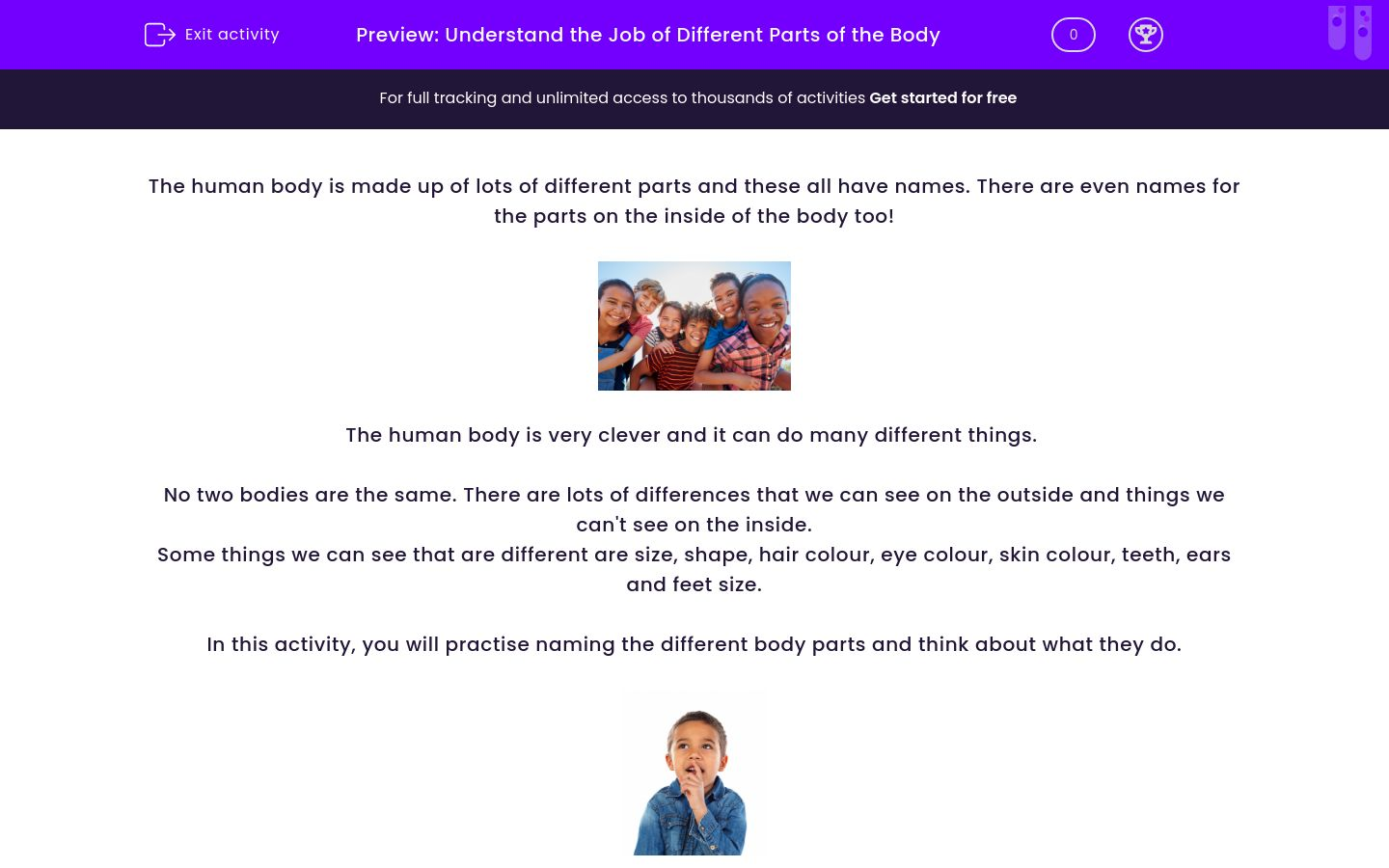 Understand the Job of Different Parts of the Body Worksheet - EdPlace