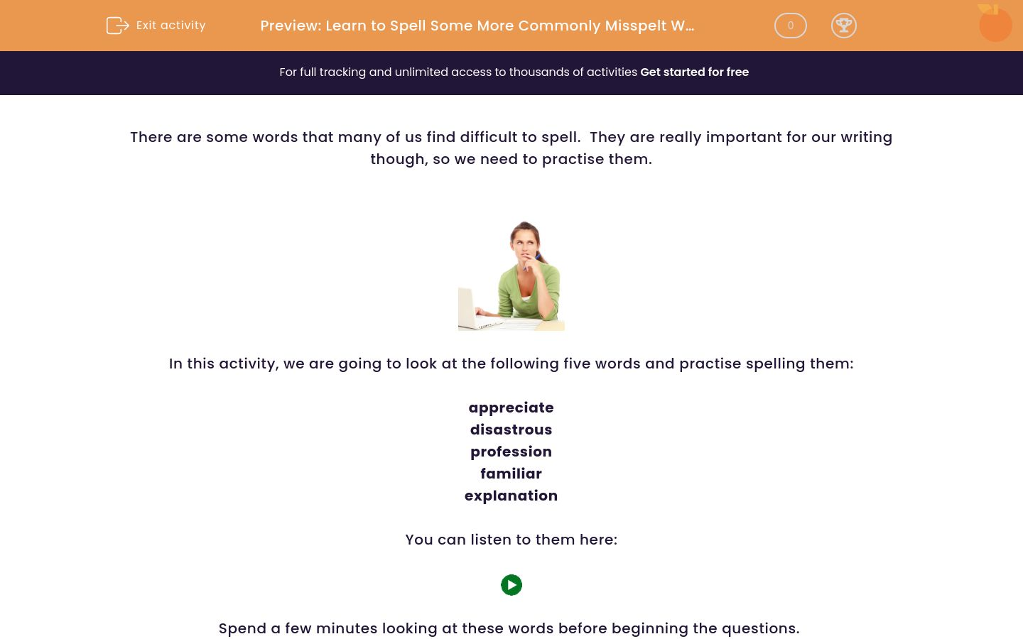 Learn to Spell Some More Commonly Misspelt Words Worksheet - EdPlace