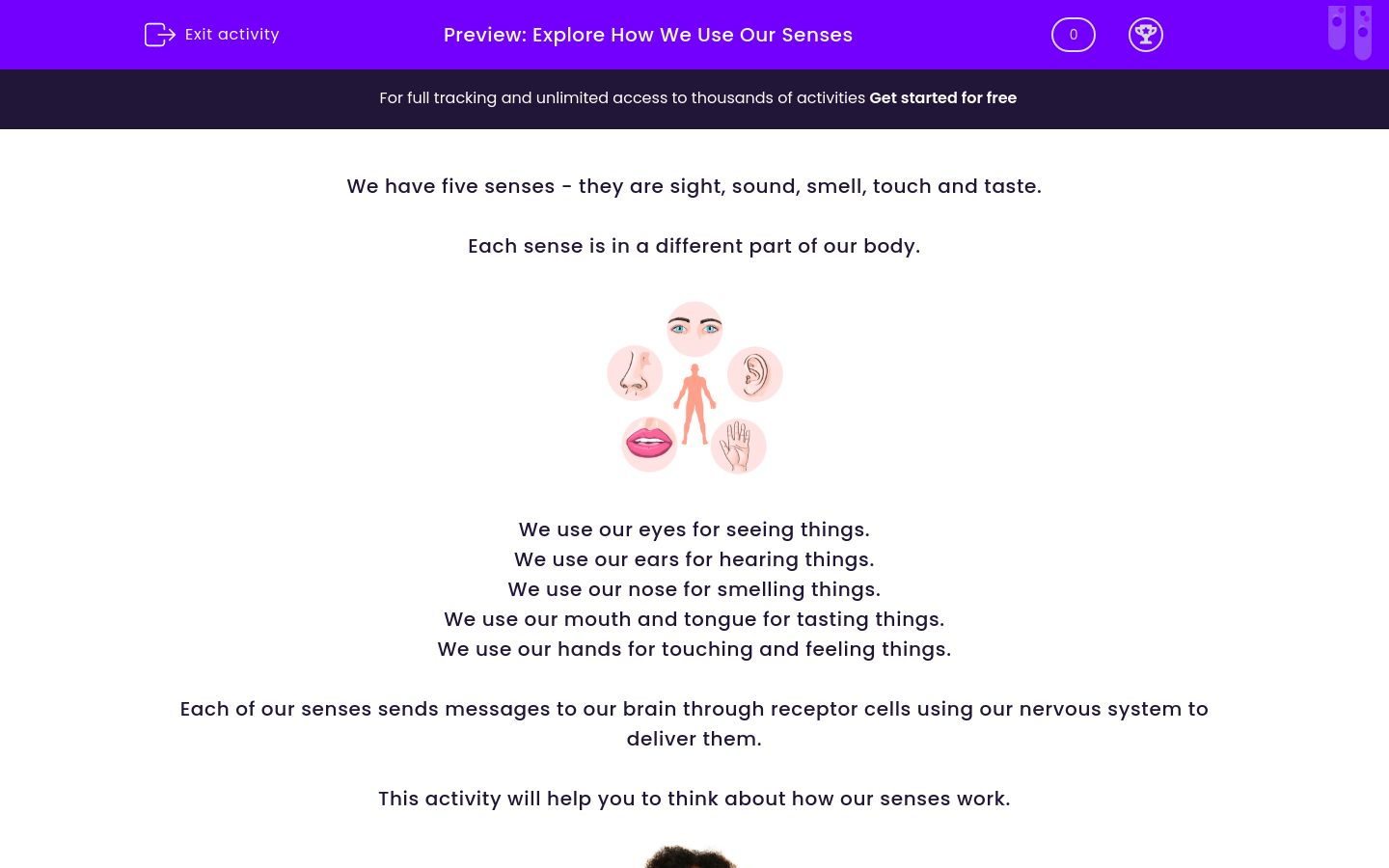 Explore How We Use Our Senses Worksheet - EdPlace