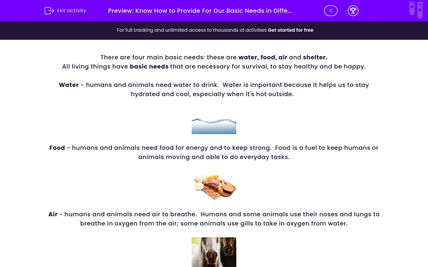 Know How to Provide For Our Basic Needs In Different Situations ...