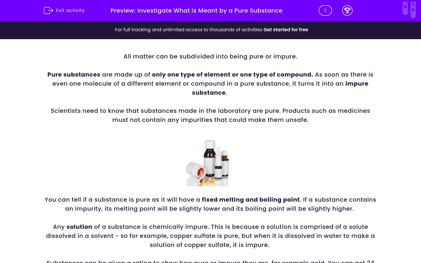 Investigate What is Meant by a Pure Substance Worksheet - EdPlace