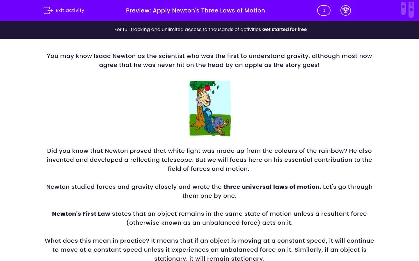 Apply Newton's Three Laws of Motion Worksheet - EdPlace