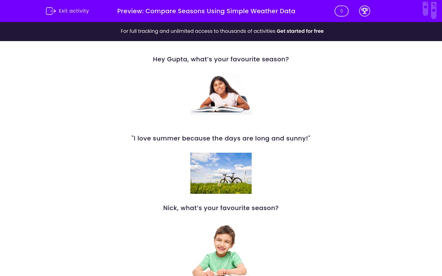 Compare Seasons Using Simple Weather Data Worksheet - EdPlace