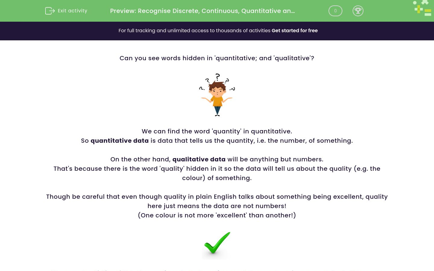 Recognise Discrete, Continuous, Quantitative and Qualitative Data ...