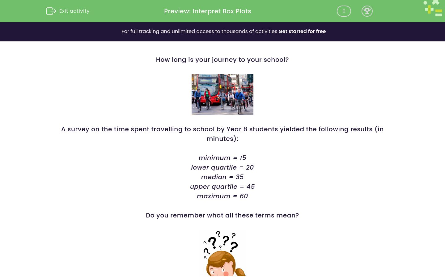 Interpret Box Plots Worksheet - EdPlace