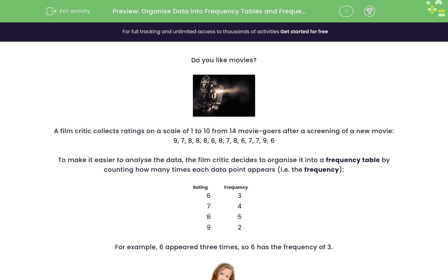 Organise Data into Frequency Tables and Frequency Trees Worksheet - EdPlace