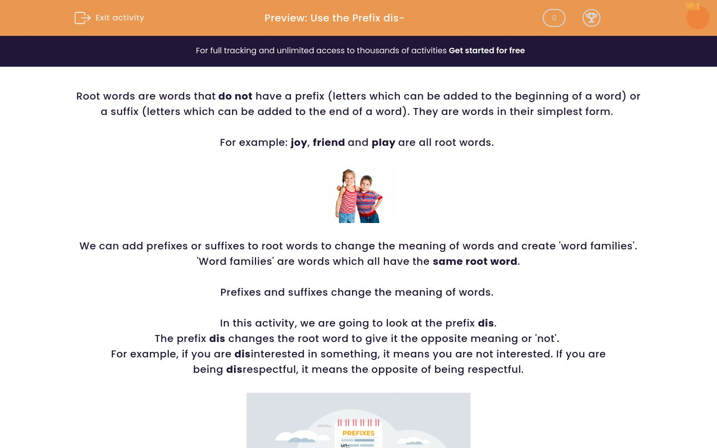 Use the Prefix dis- Worksheet - EdPlace