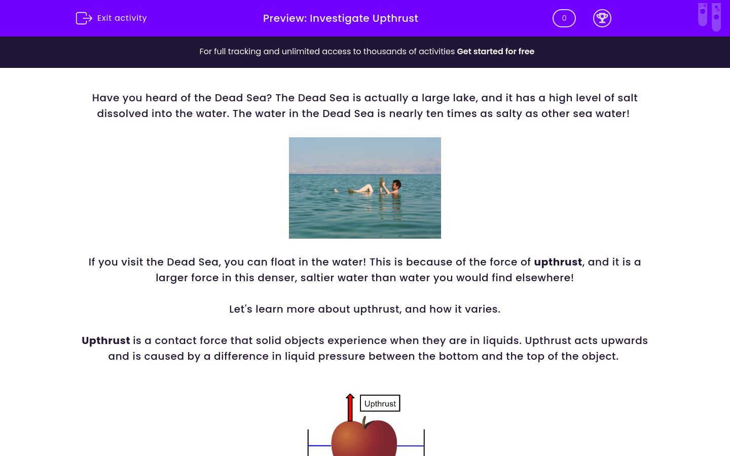 Investigate Upthrust Worksheet - EdPlace