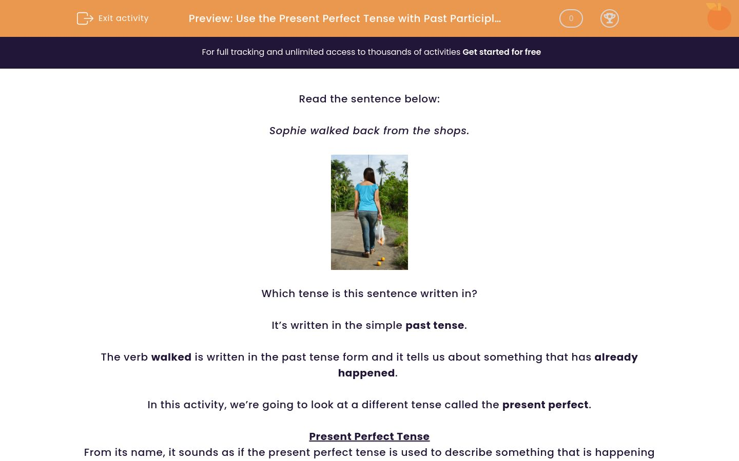 Use the Present Perfect Tense with Past Participles Ending in -en ...