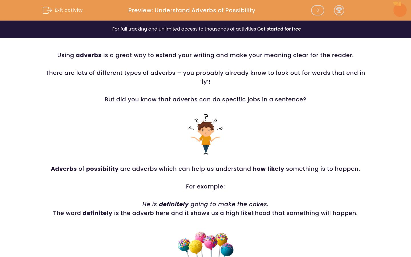 Understand Adverbs of Possibility Worksheet - EdPlace