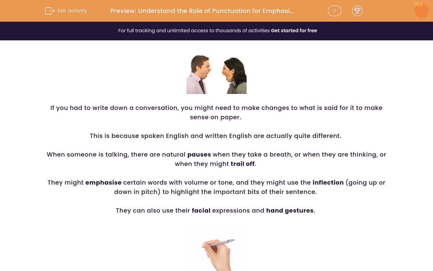 Understand the Role of Punctuation for Emphasis in Written English ...