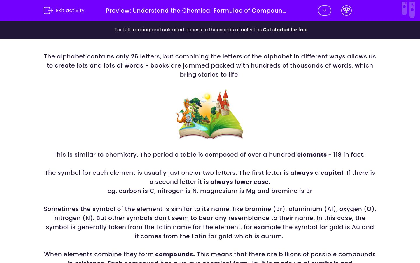 Understand the Chemical Formulae of Compounds Worksheet - EdPlace