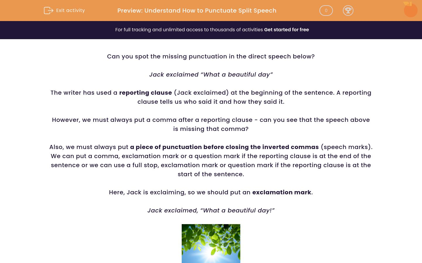 Understand How to Punctuate Split Speech Worksheet - EdPlace