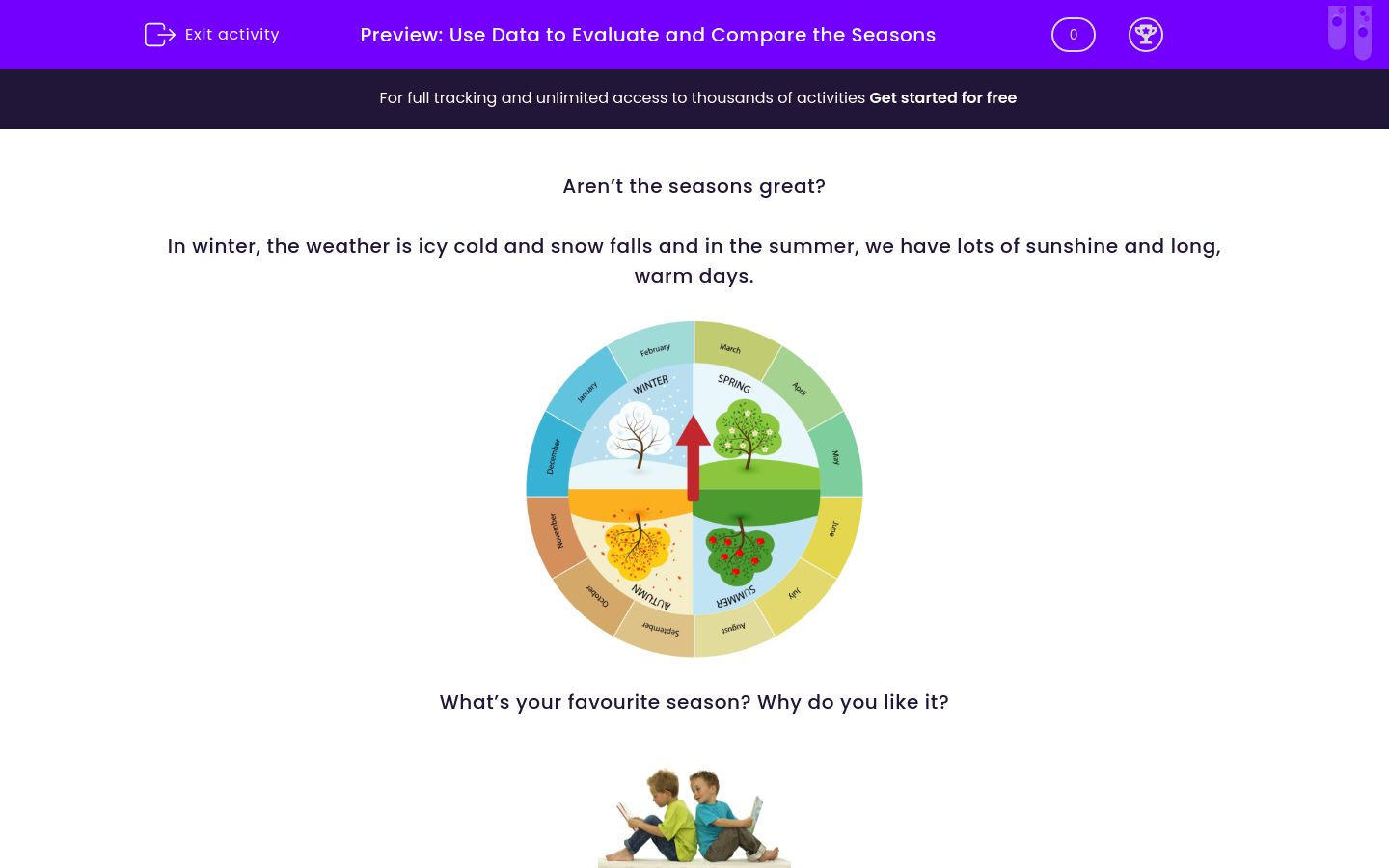 Use Data to Evaluate and Compare the Seasons Worksheet - EdPlace