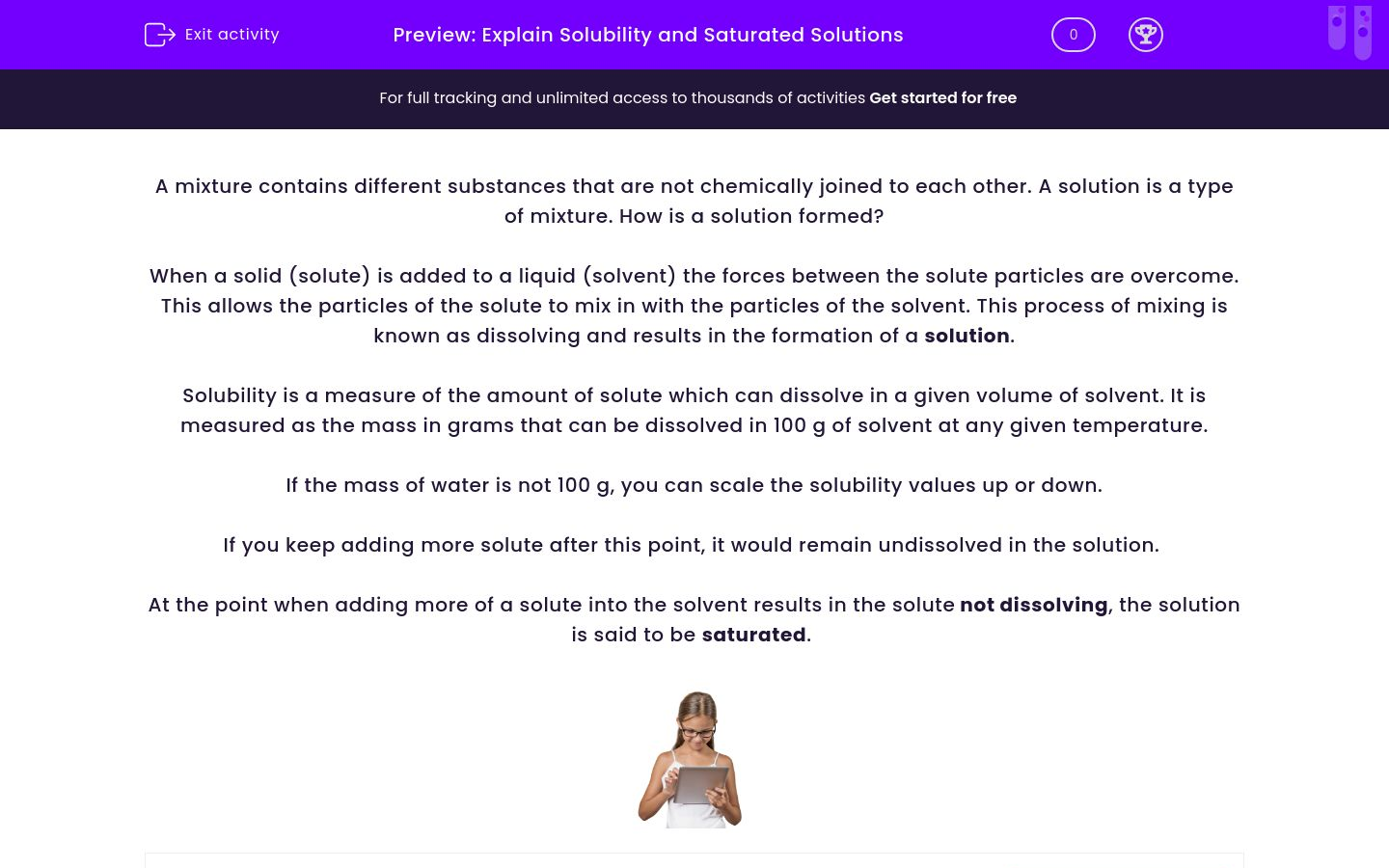 Explain Solubility and Saturated Solutions Worksheet - EdPlace