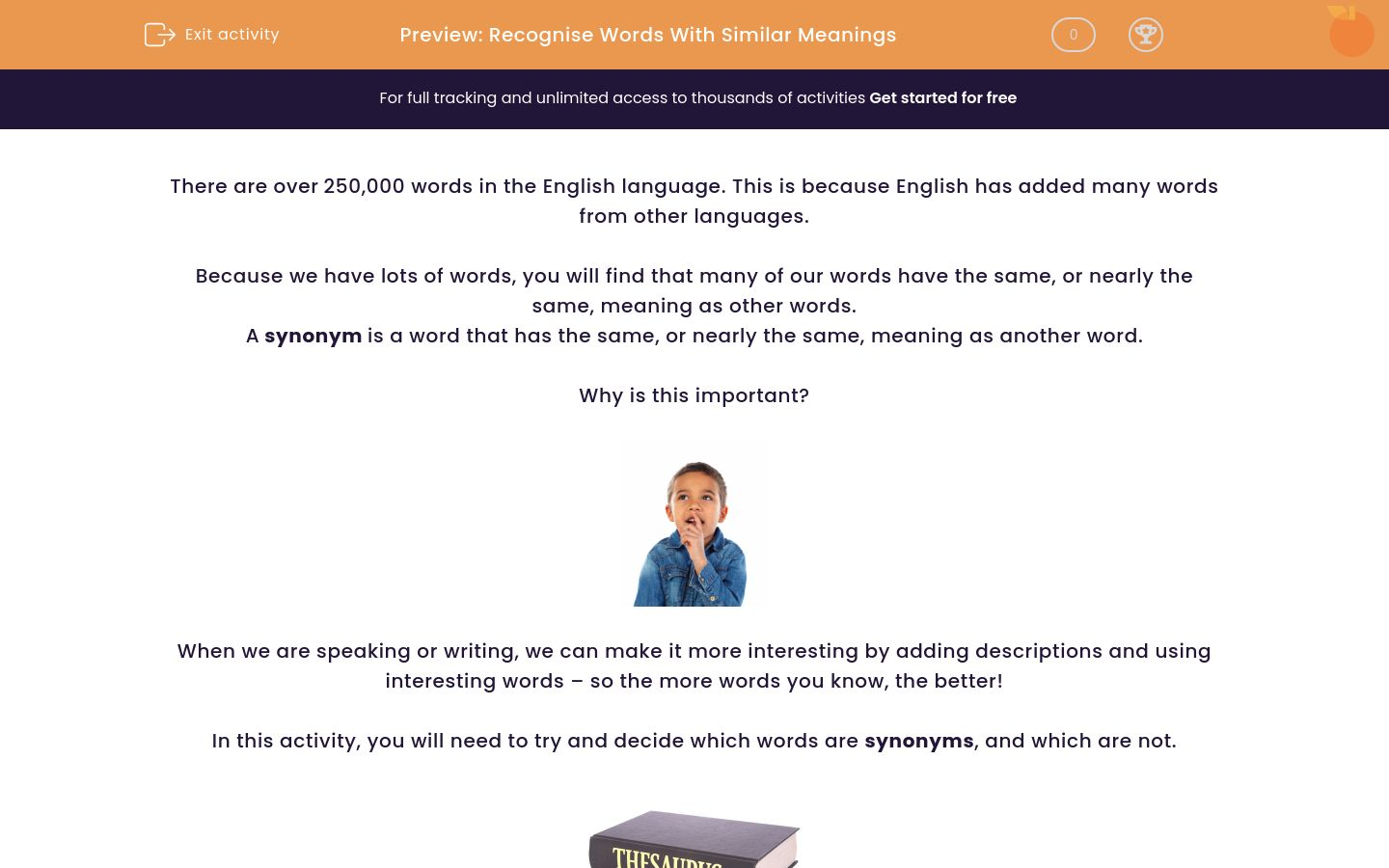 Recognise Words With Similar Meanings Worksheet - EdPlace